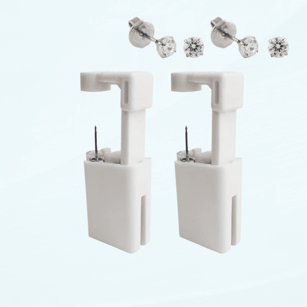 2 Pack Ear Piercing Kit With Surgical Steel Earring Studs 4MM ...