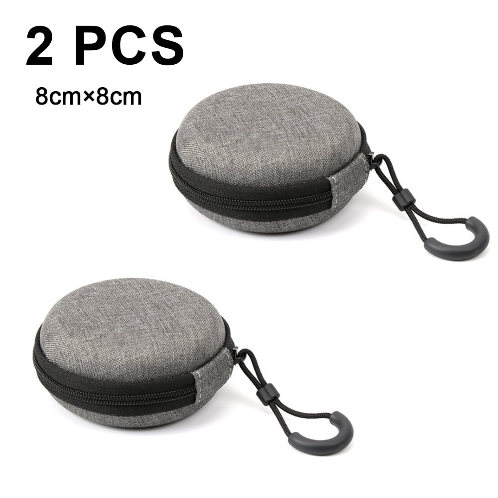 2 Pack Earphone Earbuds Headset Headphone Carrying Case Holder Mini ...