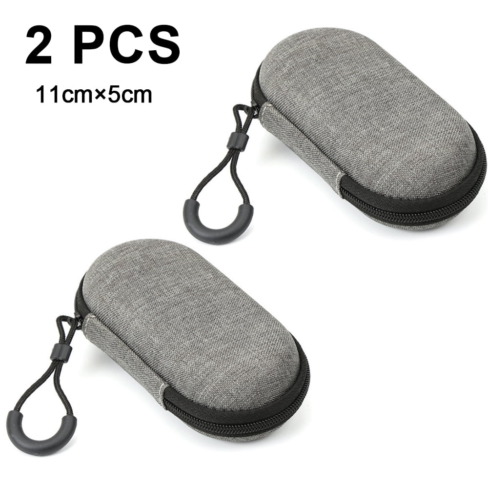 2 Pack Earphone Earbuds Headset Headphone Carrying Case Holder Mini ...
