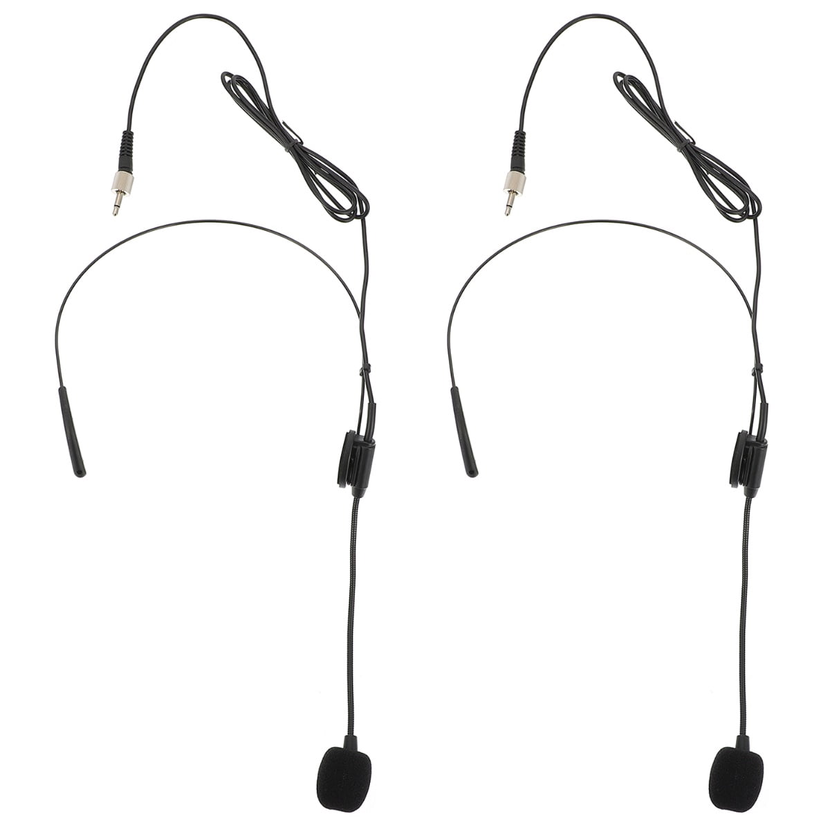2 Pack Earphones Mic Headset Microphone Bendable Direct Plug - Walmart.com