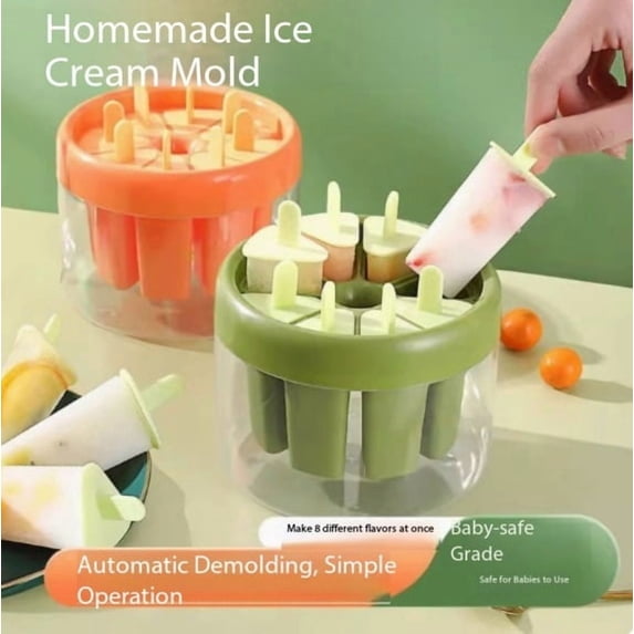 2-Pack Easy Press Ice Cube Molds - Food-Grade Silicone Ice Tray for ...