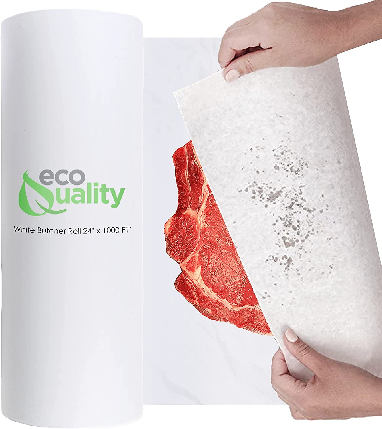 [2 Pack] EcoQuality Butcher Paper 24 in x 1000 ft - Roll for Butcher ...