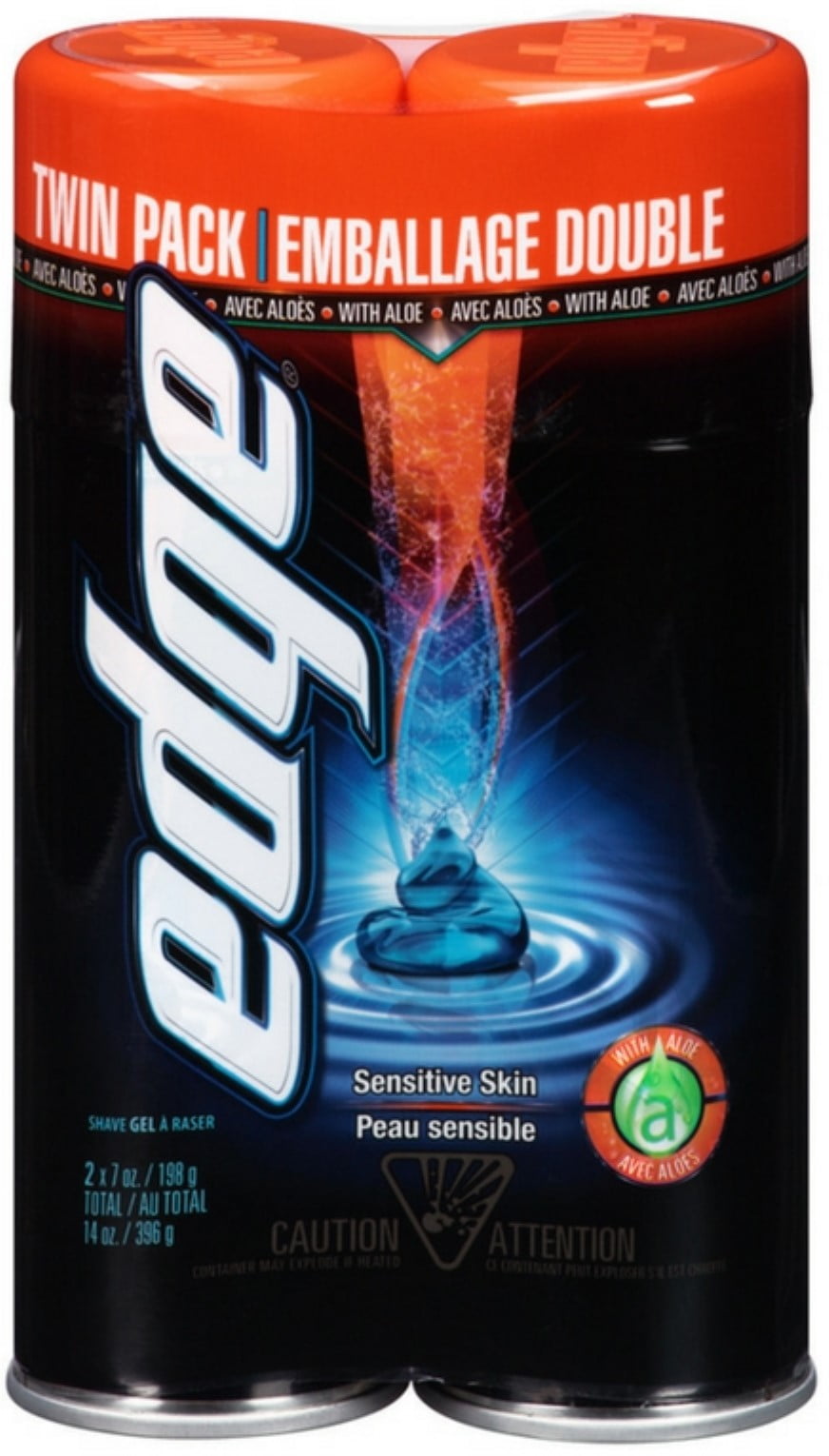 2 Pack - Edge Shave Gel, Sensitive Skin 7 oz each, 2 ea - Walmart.com