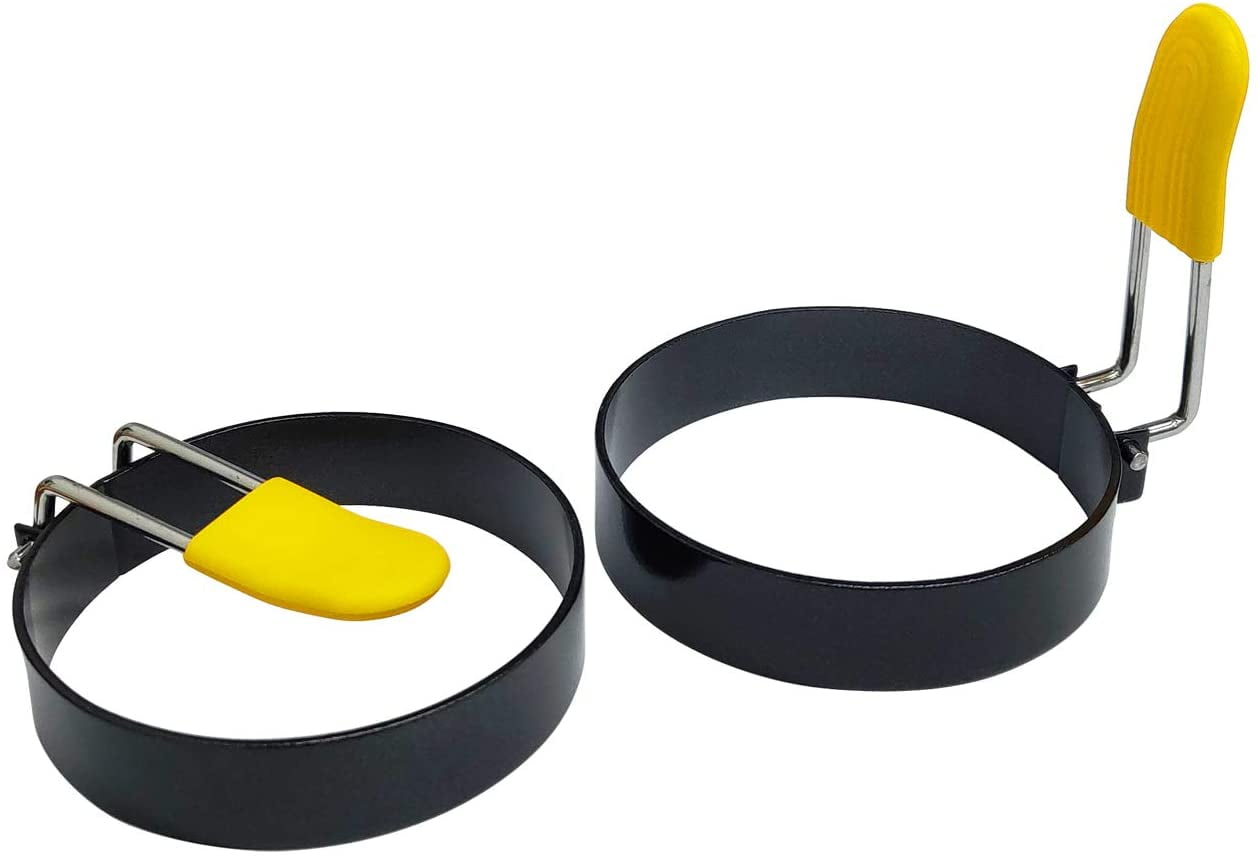 2 Pack Egg Rings, 3 inches, Fried Egg Rings, Ring Molds for Cooking ...