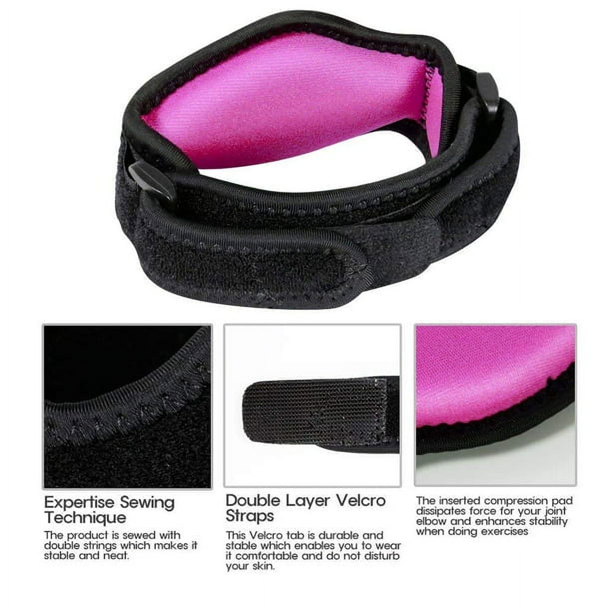 2 Pack Elbow Brace with Compression Pad, Elbow Brace for Tendonitis and ...