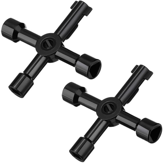 2 Pack Electric Cabinet Panel Keys Gas Meter Water Sillcock Utility 4 ...