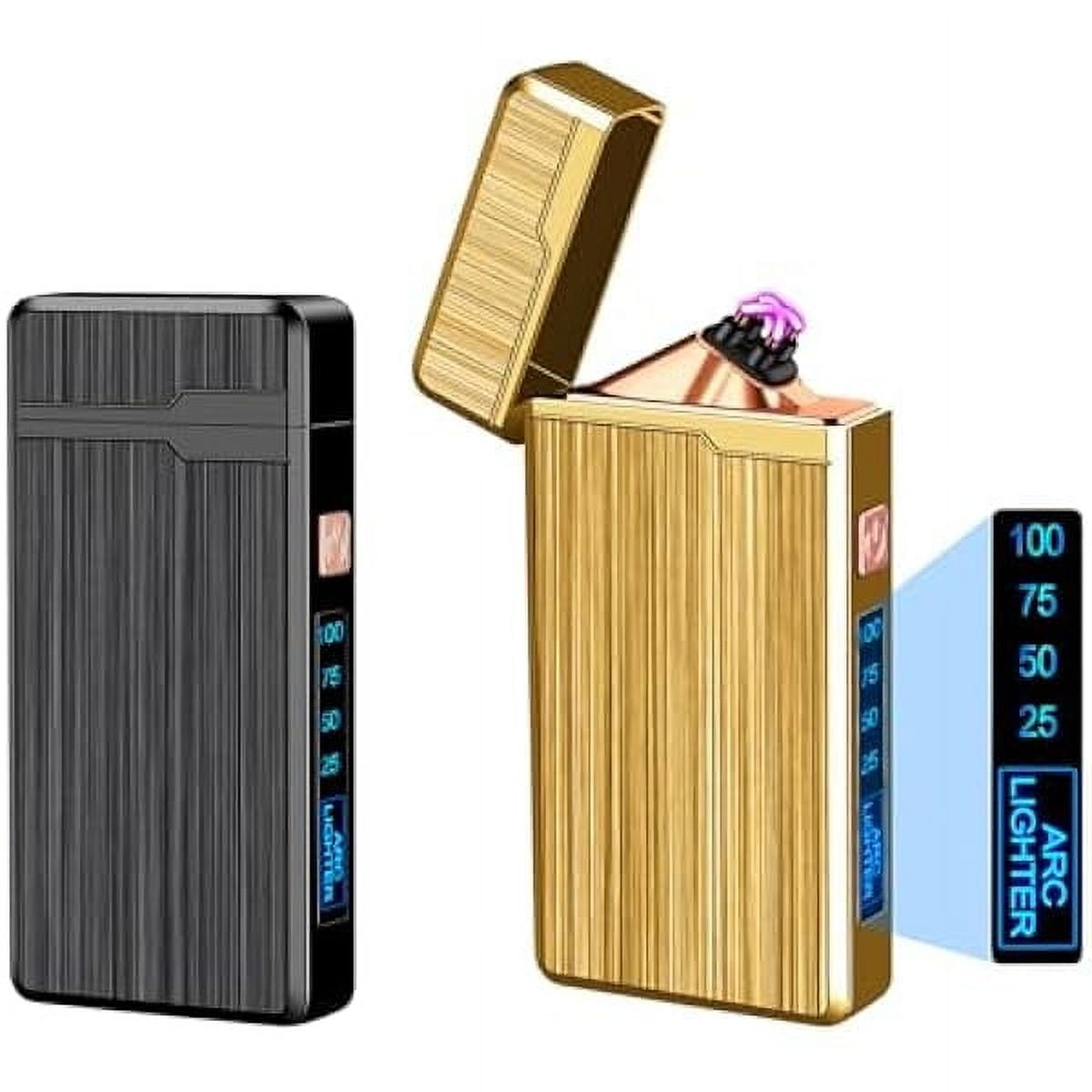 2 Pack Electric Lighter,USB Rechargeable Lighter, Plasma Dual Arc ...