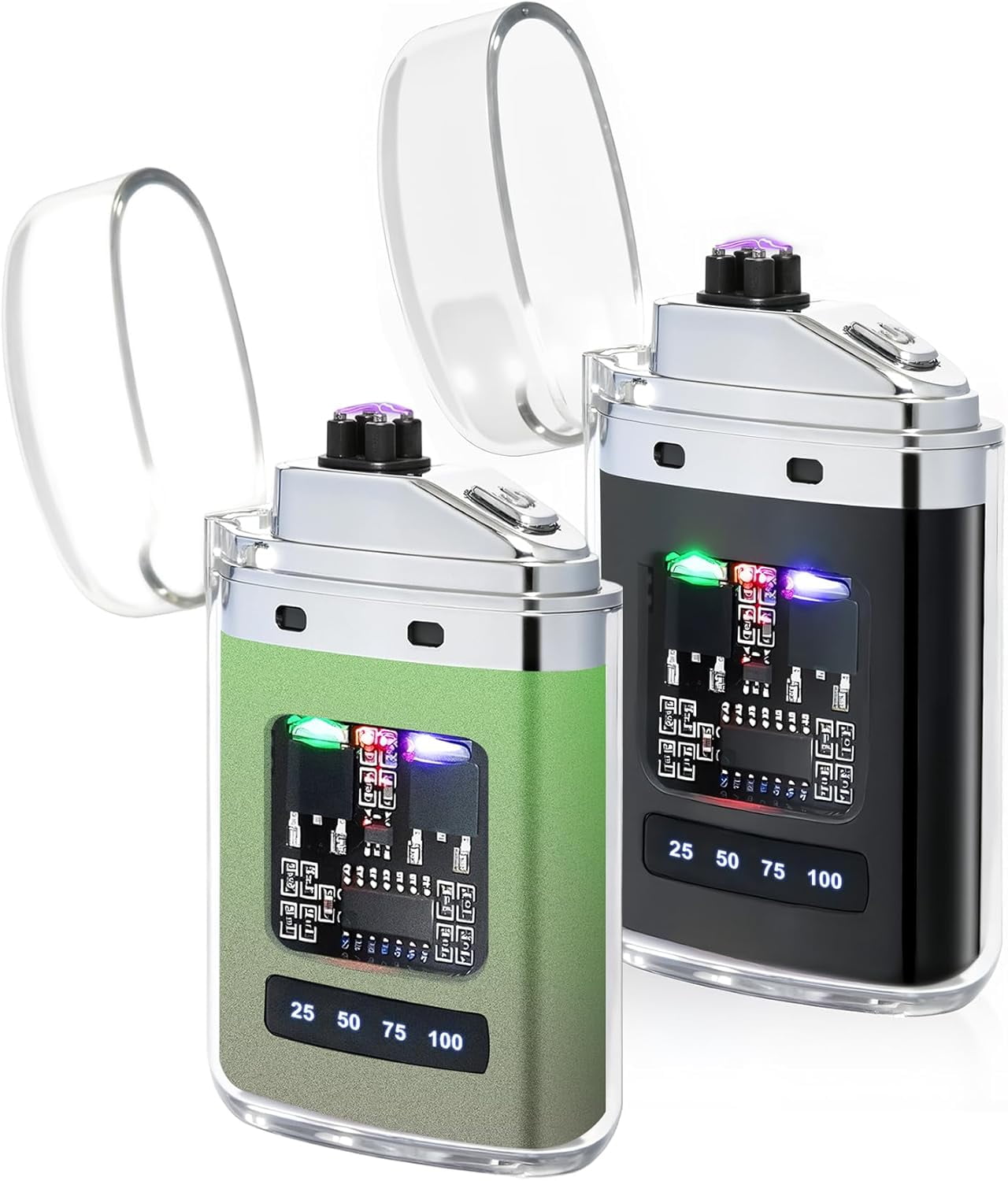 2 Pack Electric Lighter - USB Rechargeable Plasma Lighters, Windproof ...
