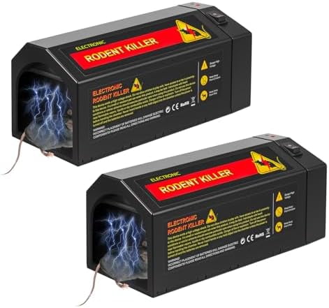 2 Pack Electric Mouse Trap Zapper Powerful Rat Traps Indoor for Homes ...