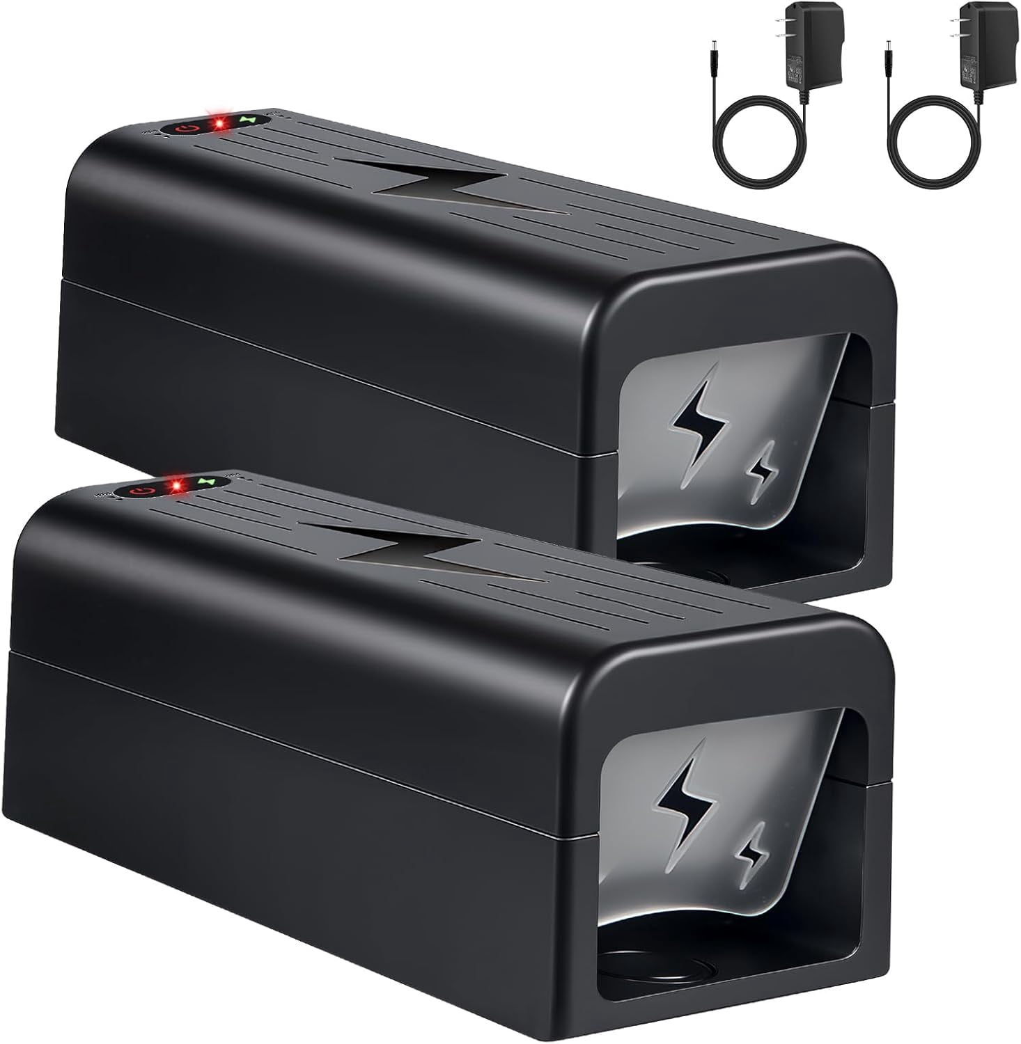 2 Pack Electric Mouse Trap Zapper with Powerful Voltage, Reusable Rat ...