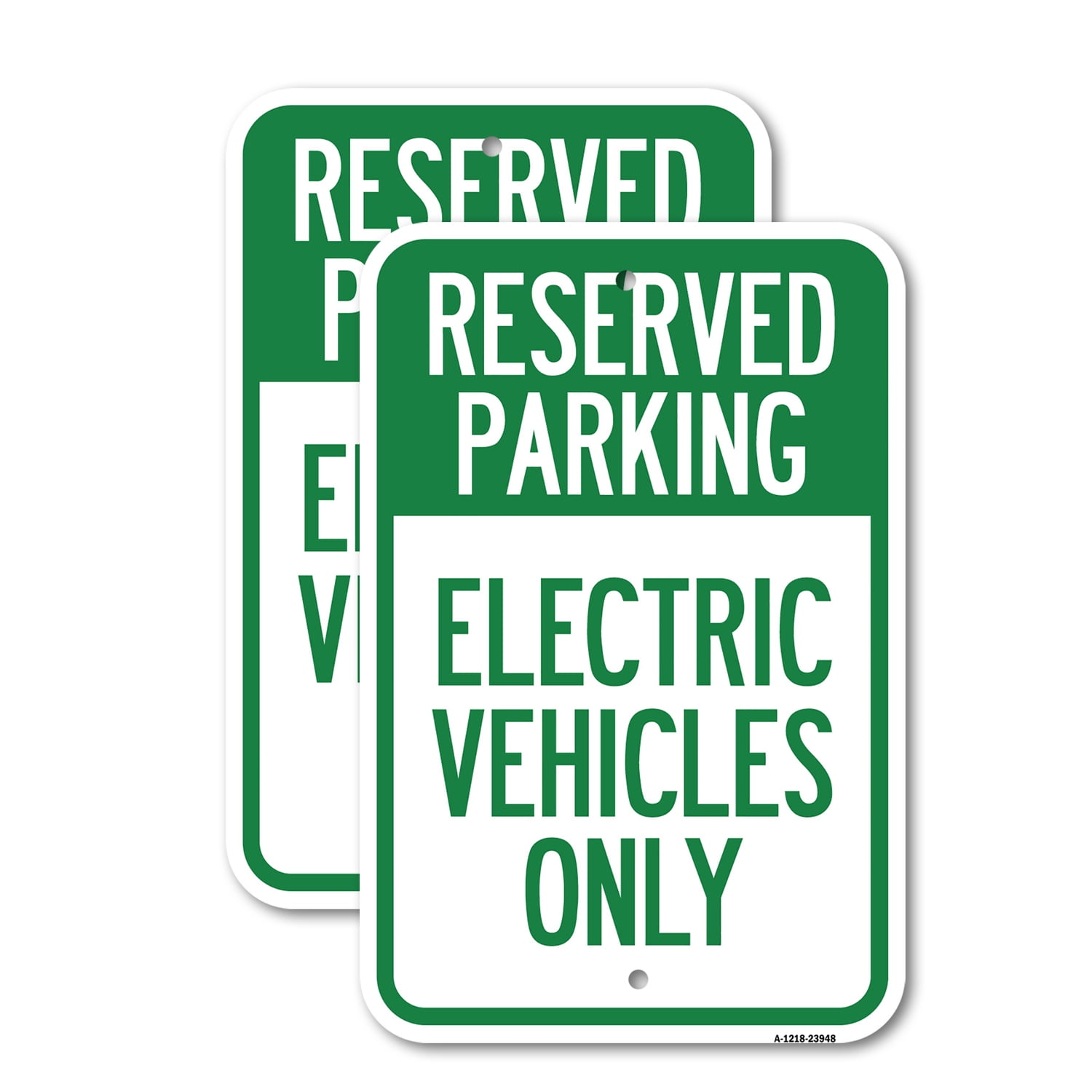 (2 Pack) For Electrical Cars Reserved Parking - Electric Vehicles Only ...