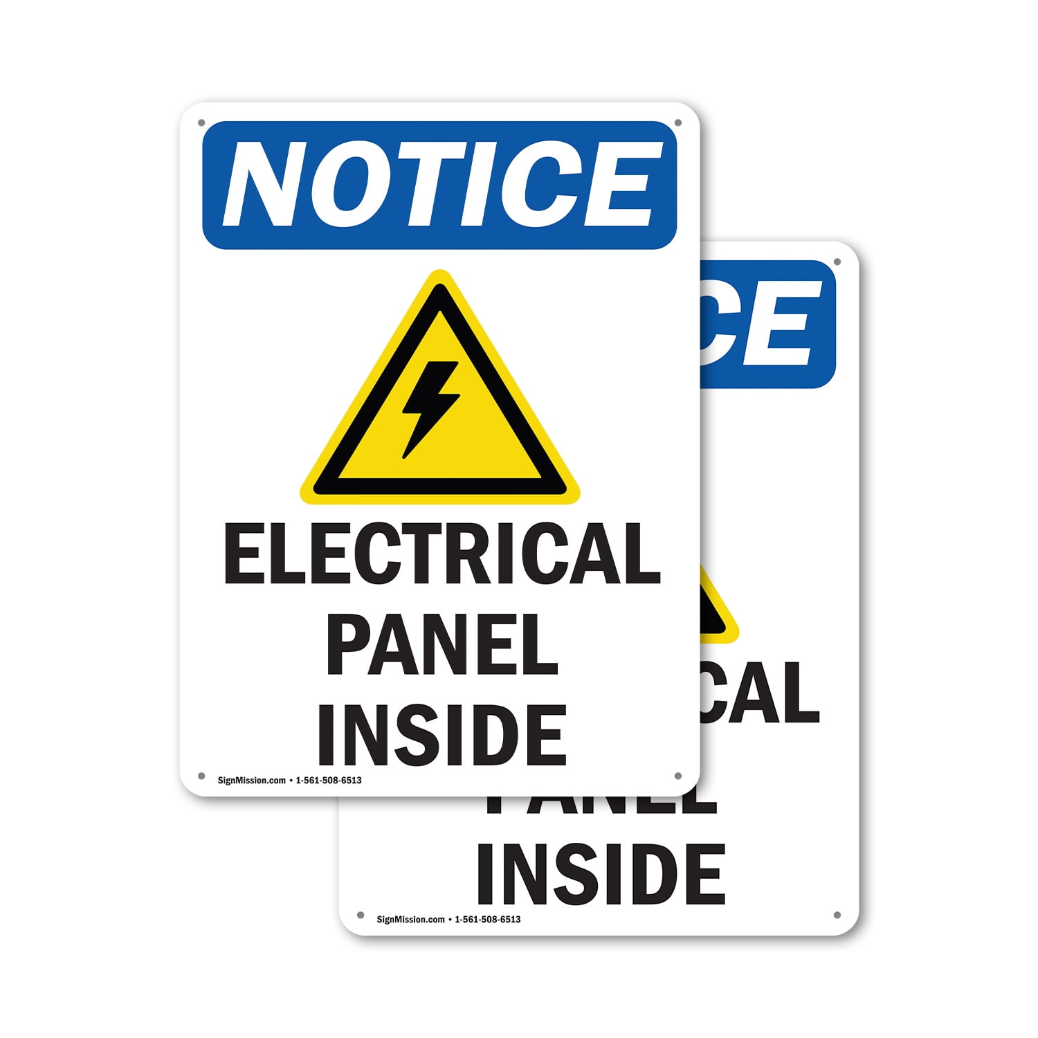 (2 Pack) Electrical Panels Inside OSHA Notice Sign 12 Inch X 18 Inch ...