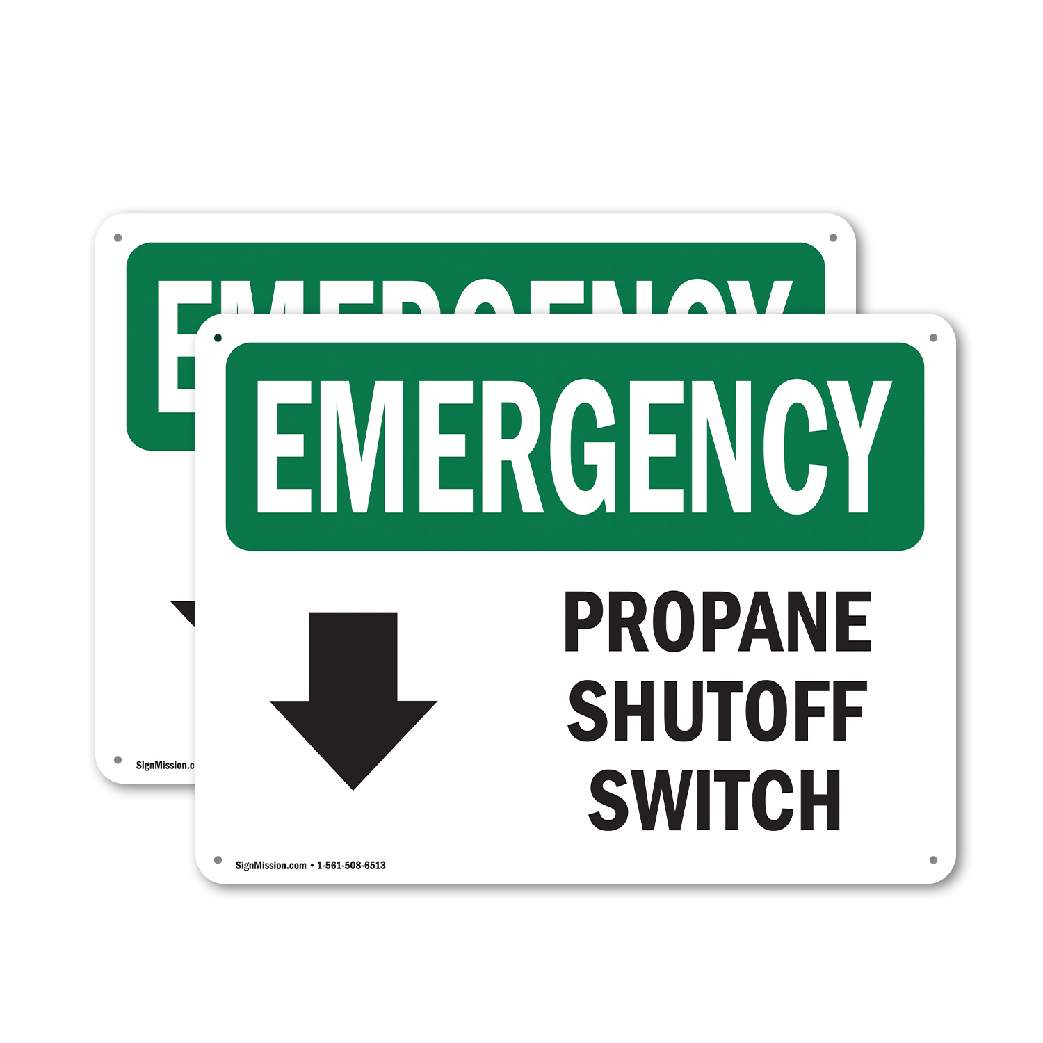 (2 Pack) Electrical Propane Shutoff Switch With Symbol OSHA Emergency ...
