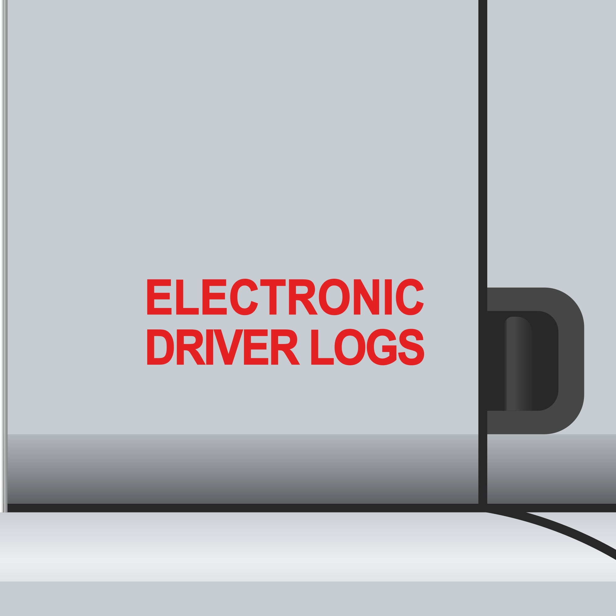 2 Pack - Electronic Driver Logs Vinyl Decal Electronic Logging Device ...