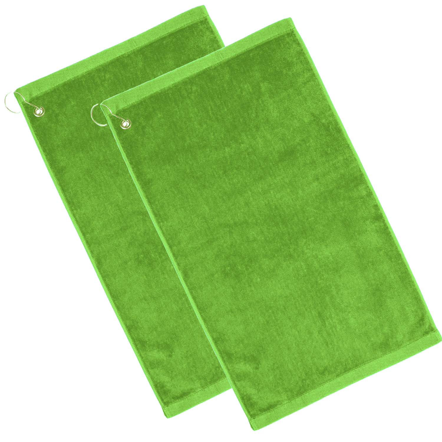 2-Pack Elegani Premium Cotton Terry Velour Golf Towel - Lime Green, 16 ...