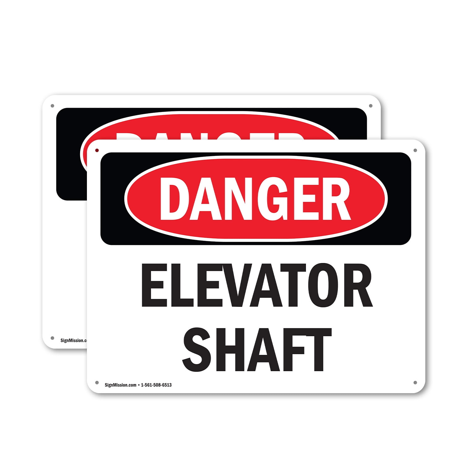 (2 Pack) Elevator Shaft OSHA Danger Sign 10 Inch X 7 Inch Indoor ...