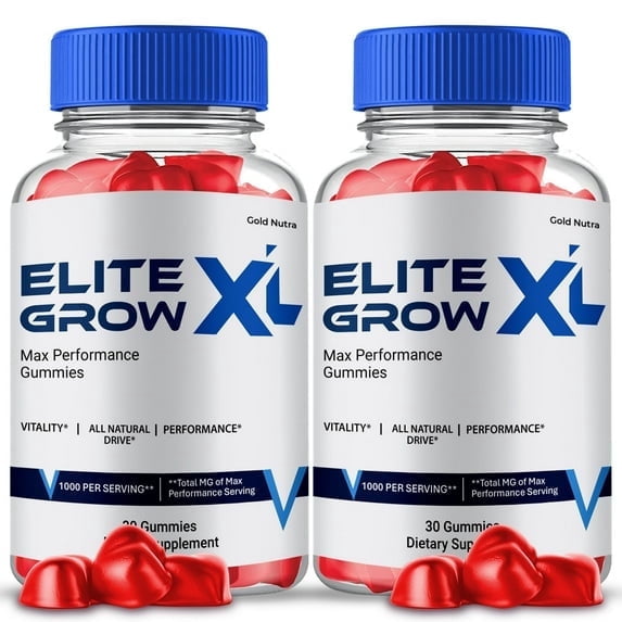 2 Pack Elite Grow Xl Gummies For Men Advanced Formula Elite Grow Xl