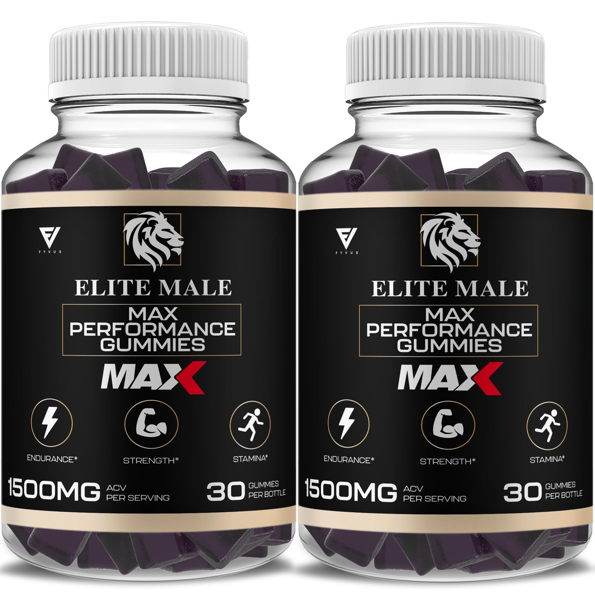 (2 Pack) Elite Male Max Gummies EliteMale Max Gummy Supplement (2 Month ...
