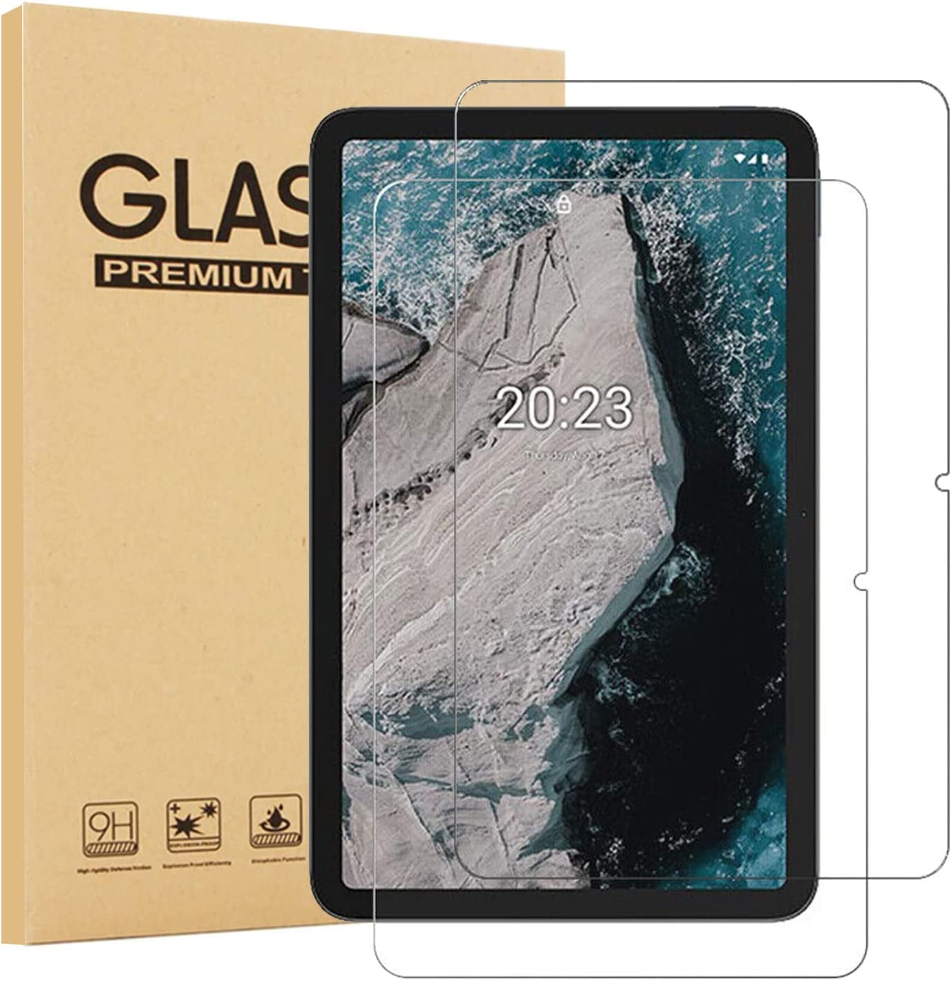 [2 Pack] EliteGadget Glass Screen Protector For Nokia T20 Tablet (10.4 inch) Anti Scratch 9H ...