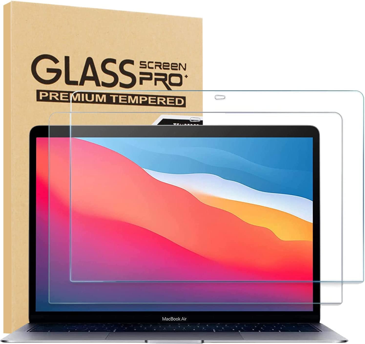 [2-Pack] EliteGadget Glass Screen Protector for MacBook Air 13 2020 ...
