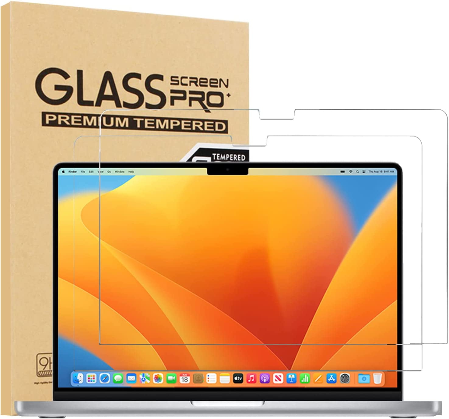 [2-Pack] EliteGadget Glass Screen Protector for MacBook Pro 14 2023 ...