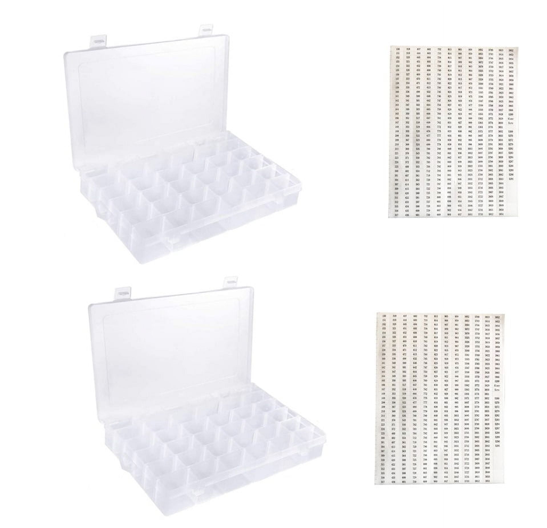 2 Pack Embroidery Floss Organizer Cross Stitch Supplies Storage Boxes ...