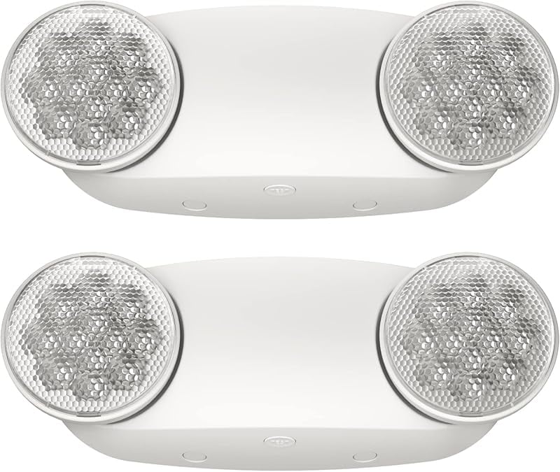2 Pack Emergency Light, Wall Mount, UL 924 Certified, Battery Backup, 2 ...