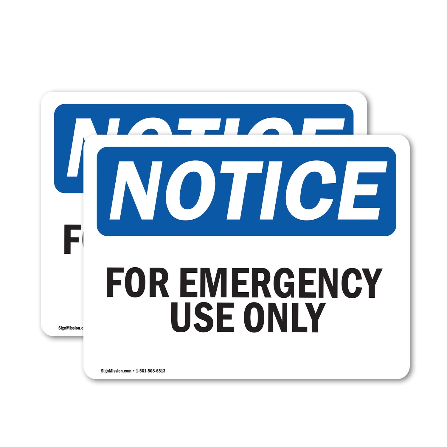 (2 Pack) For Emergency Use Only OSHA Notice Sign 24 Inch X 18 Inch ...