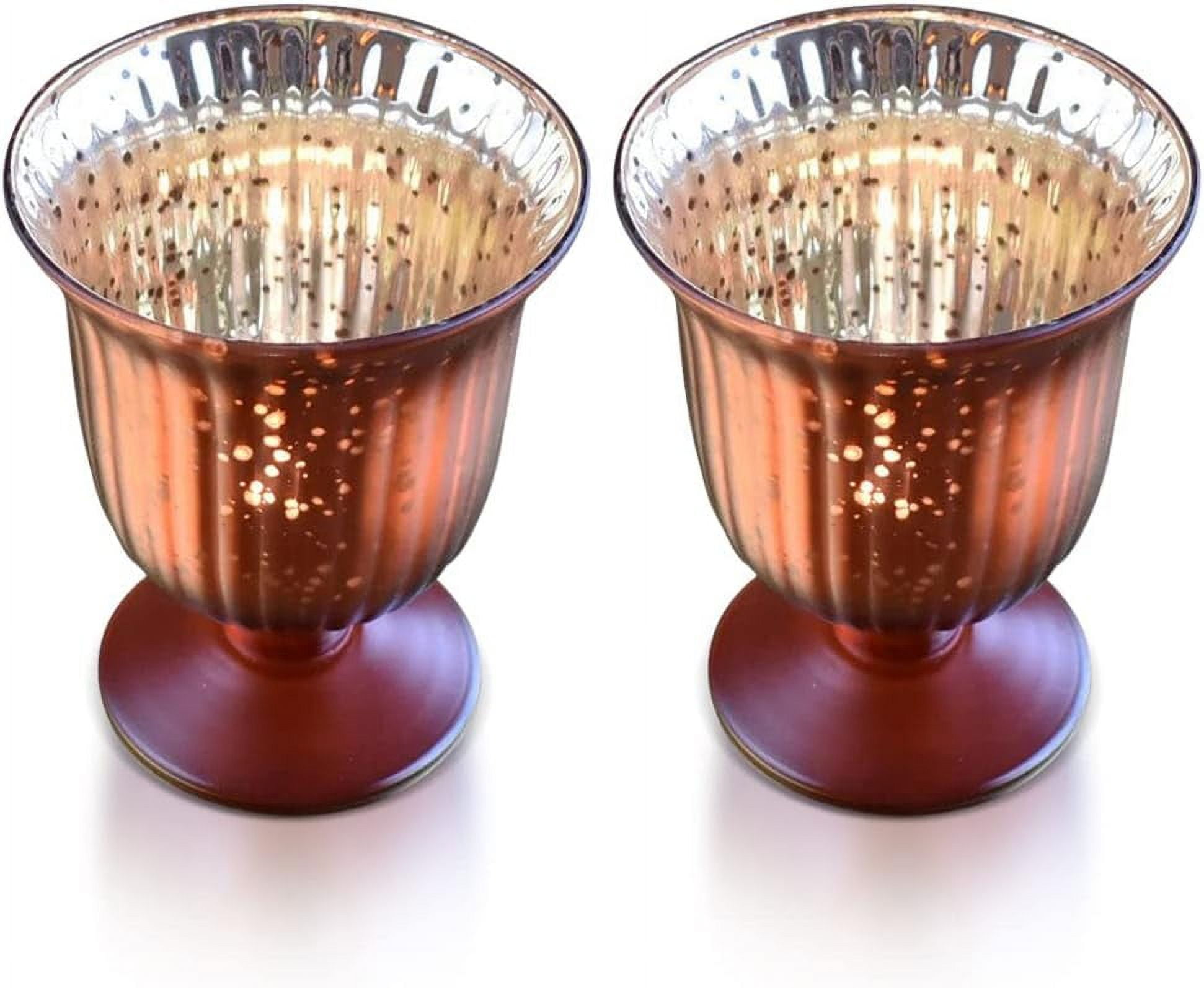 2 Pack | Emma Glass Urn Cle Holder - Rustic Copper Red for Use with Tea ...