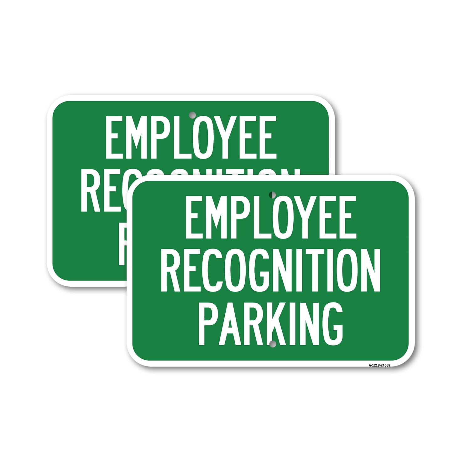 (2 Pack) Employee Recognition Parking | 12" X 18" Heavy-Gauge Aluminum ...