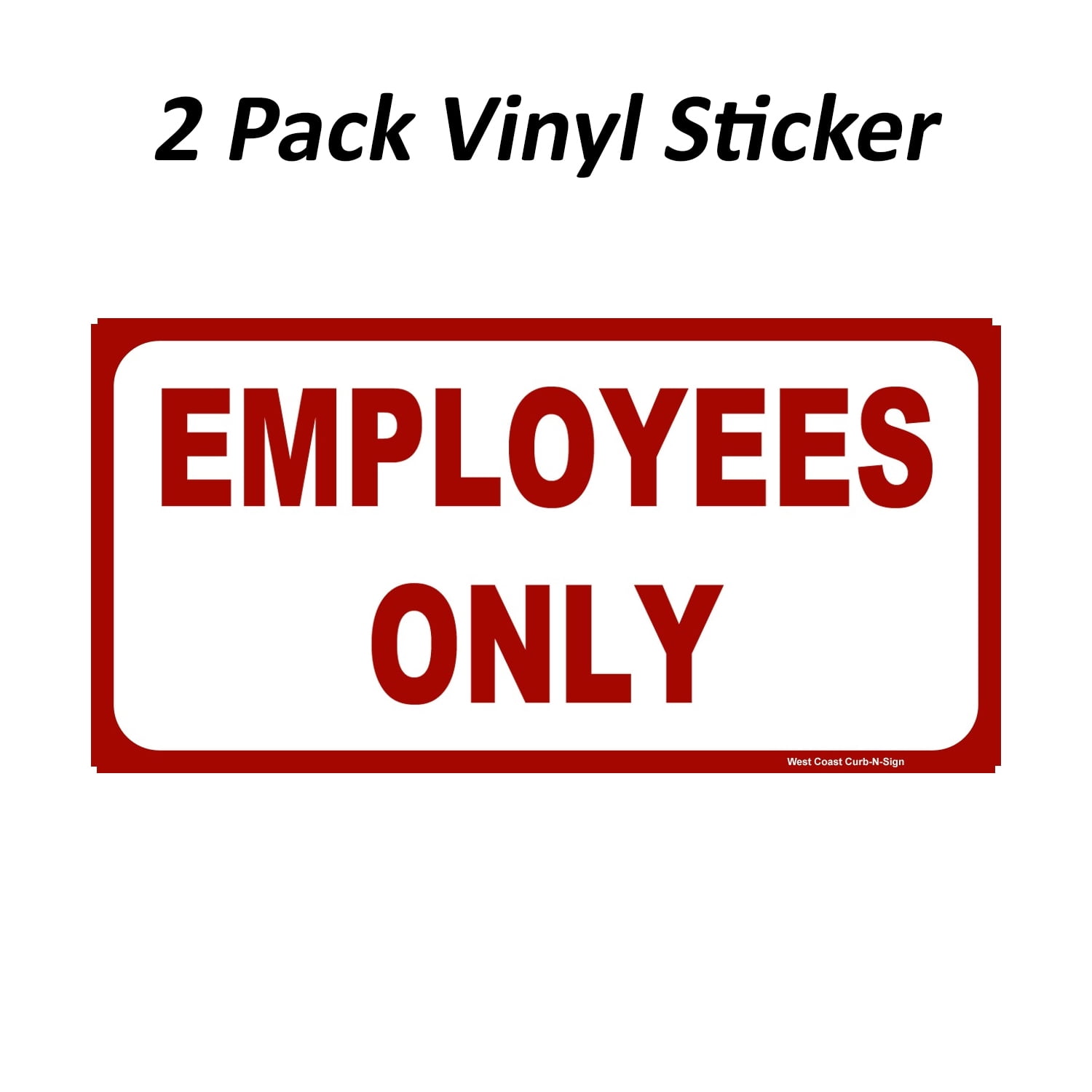 2 Pack Employees Only Stickers Self-Adhesive, Ideal for Office, Retail ...