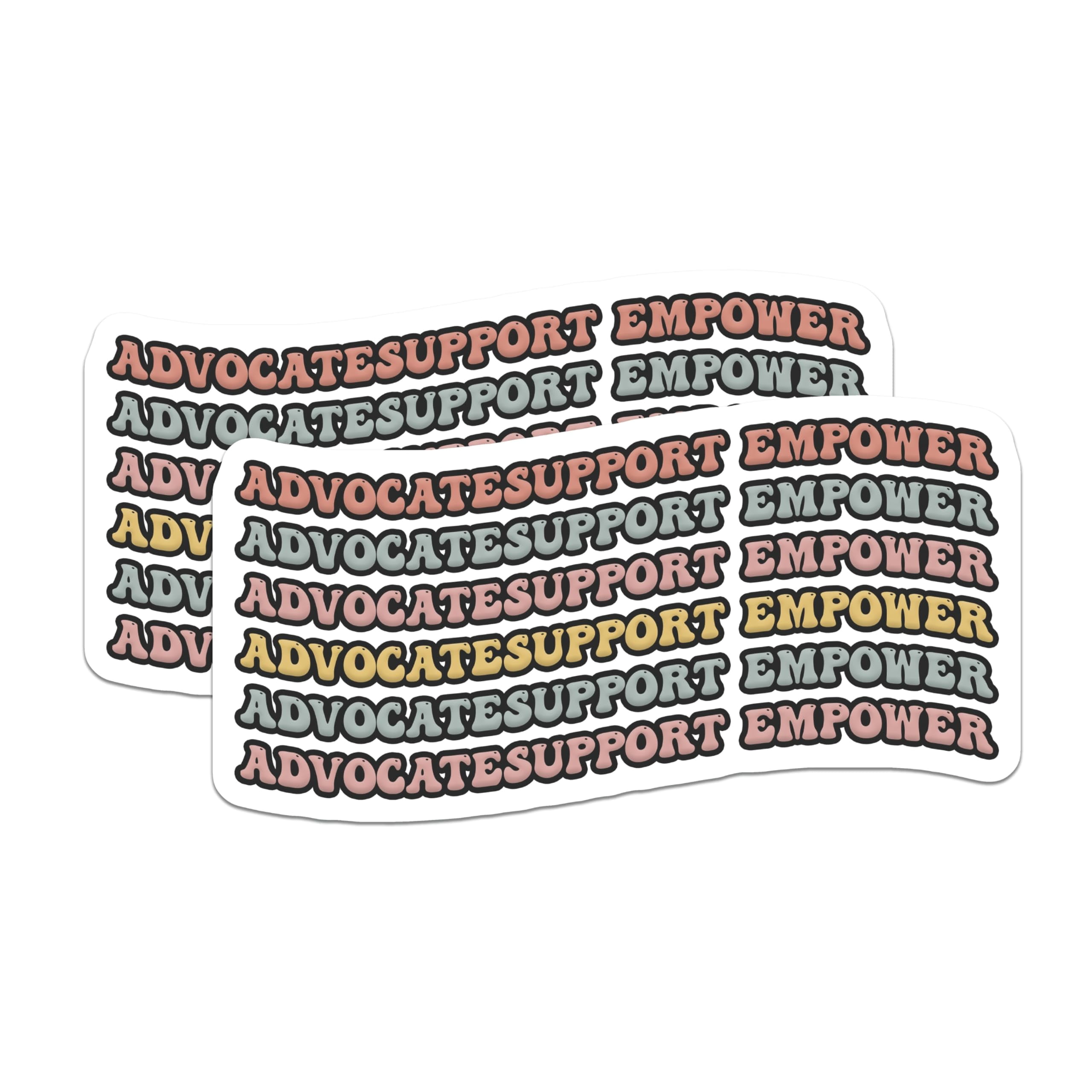 (2 Pack) Empower Stickers - Advocate Support - Motivational Stickers ...