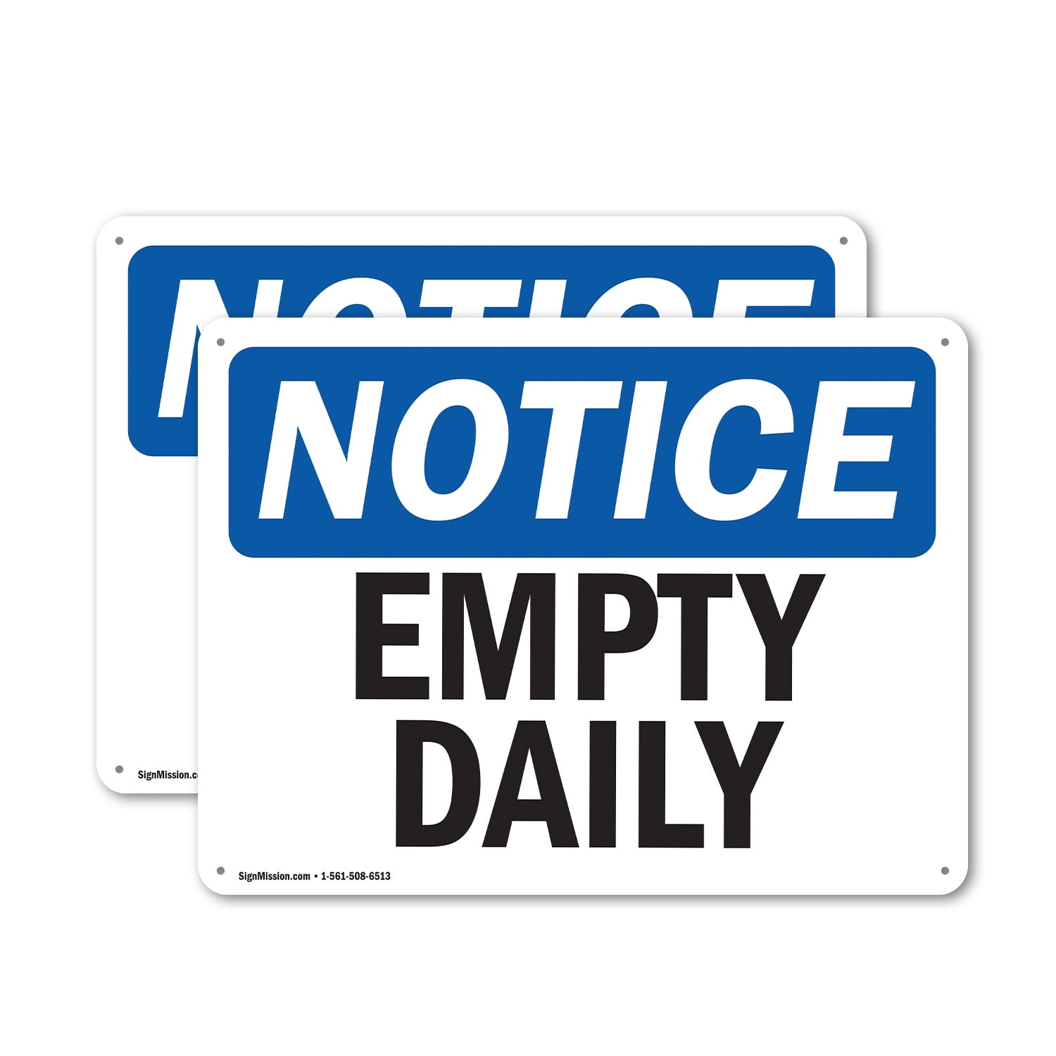 (2 Pack) Empty Daily OSHA Notice Sign 10 Inch X 7 Inch Indoor / Outdoor ...