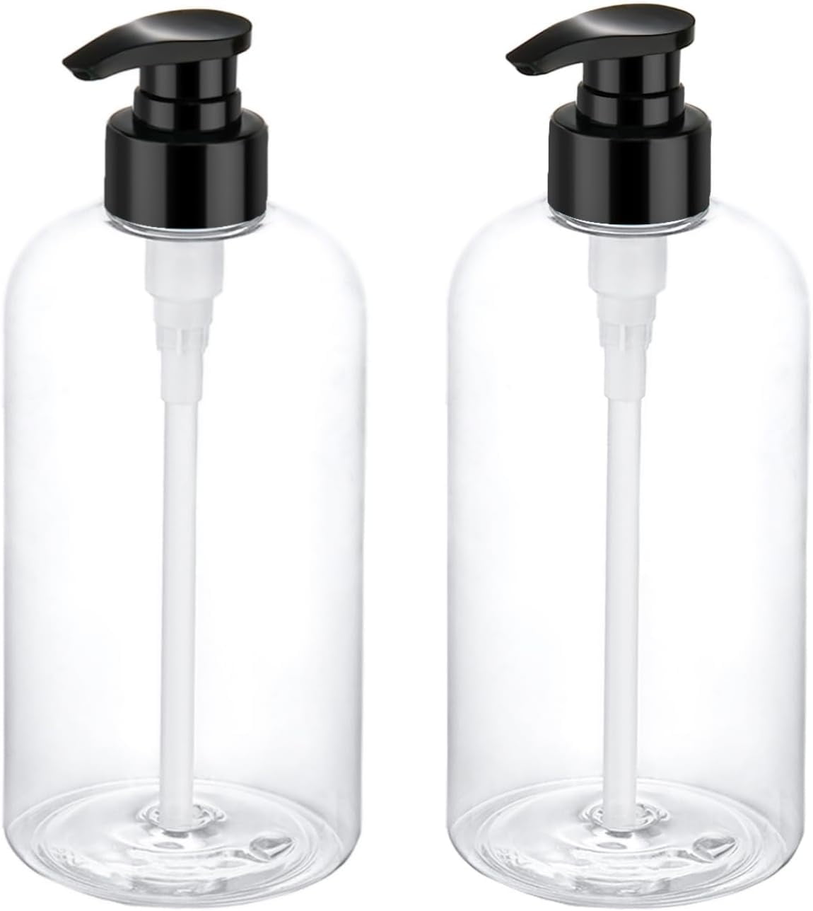 2 Pack Empty Plastic Pump Bottles Dispenser 16 oz / 500 ml Refillable ...