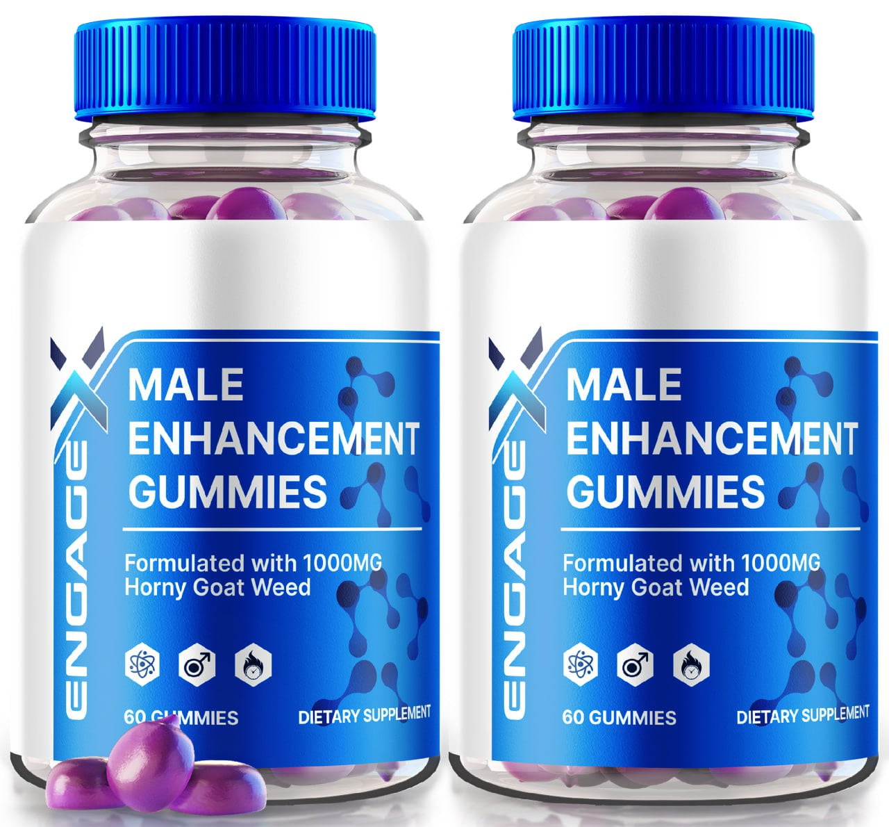 (2 Pack) EngageX Gummies, Engage X Gummy Performance Support, Engaged X ...