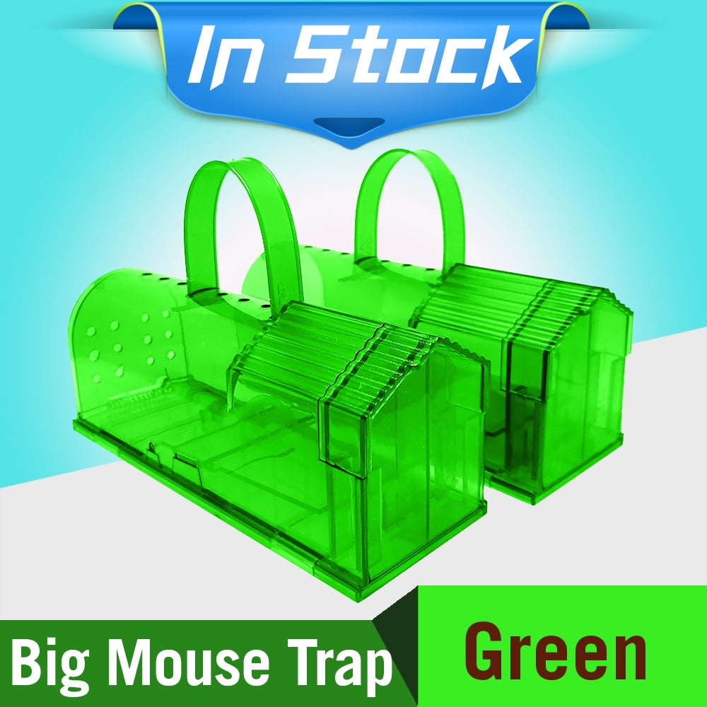 2 Pack Enlarged Humane Mouse Traps No Kill Rat Trap with Handle, Reusable Catch and Release ...