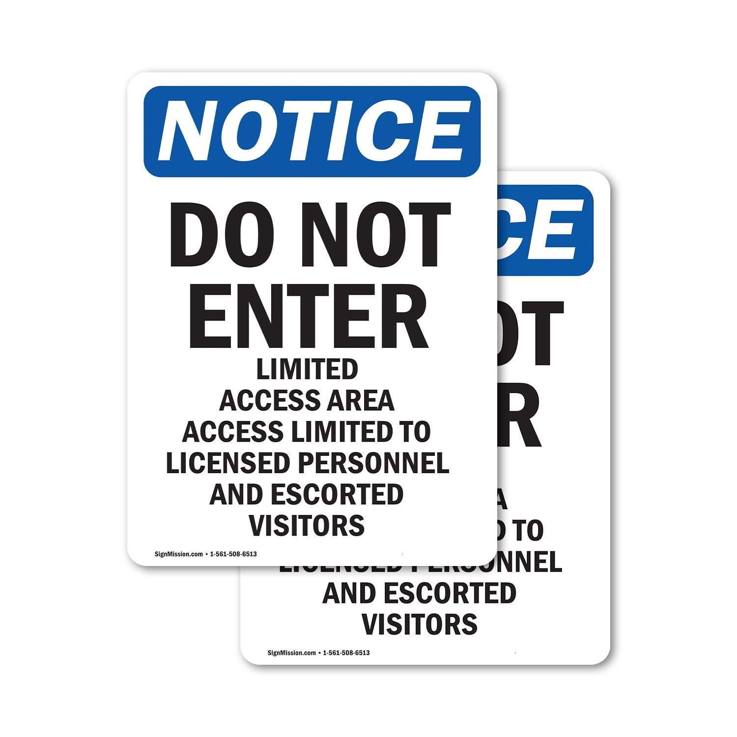 (2 Pack) Do Not Enter Limited Access Area OSHA Notice Sign 7 Inch X 10 ...