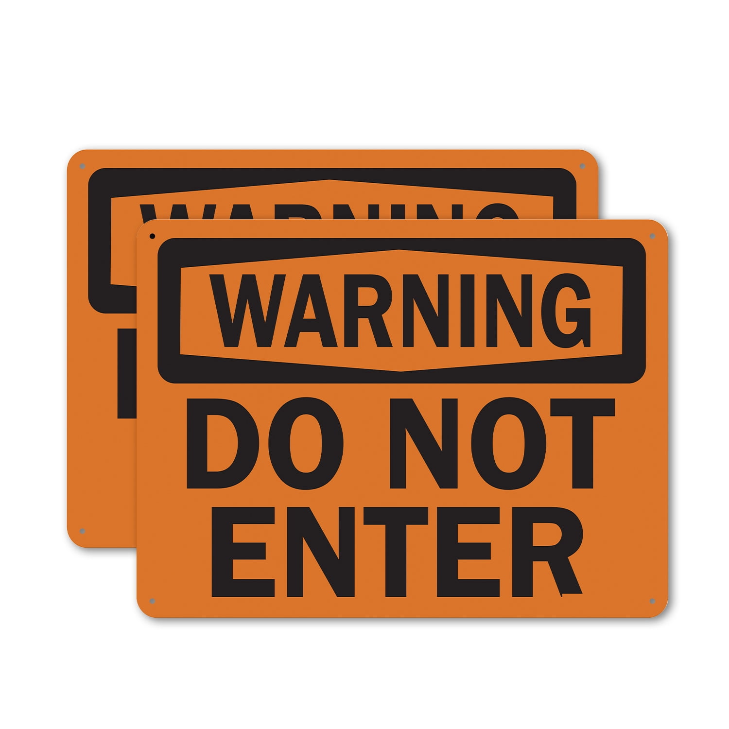 (2 Pack) Do Not Enter OSHA Warning Sign 18 Inch X 12 Inch Indoor ...