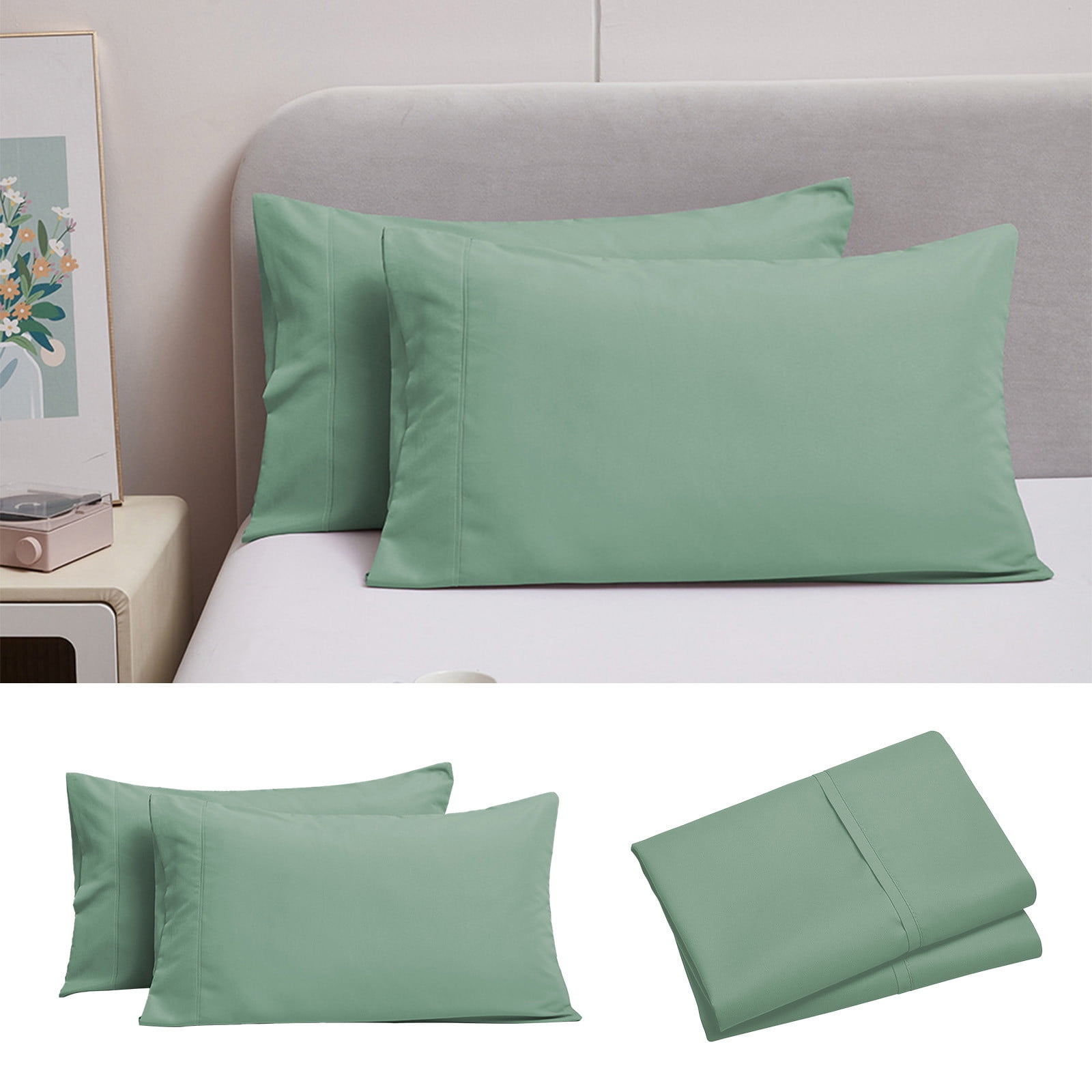 2-Pack Envelope Closure Pillow Cases - 20x30 Inches, Soft Brushed ...