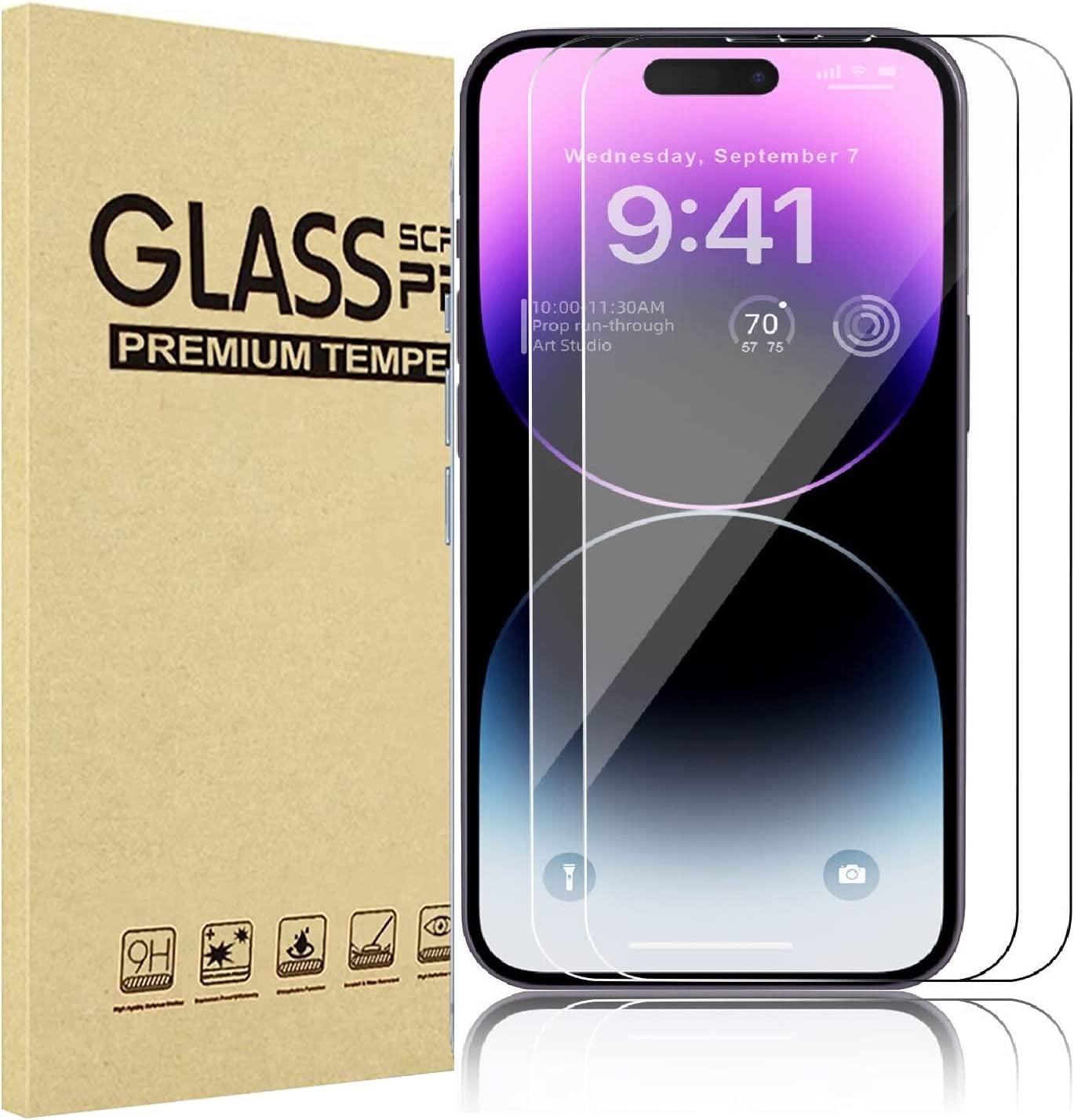 [2 Pack] EpicGadget Glass Screen Protector for iPhone 14 Plus (6.7 Inch ...