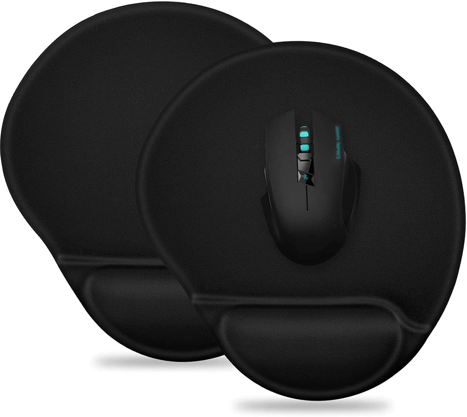 2 Pack Ergonomic Mouse Pads with Gel Wrist Rest Support Silicone Mouse ...