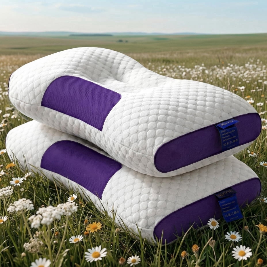 2-Pack Ergonomic Neck Pillows for Deep Sleep, Adjustable Contour ...