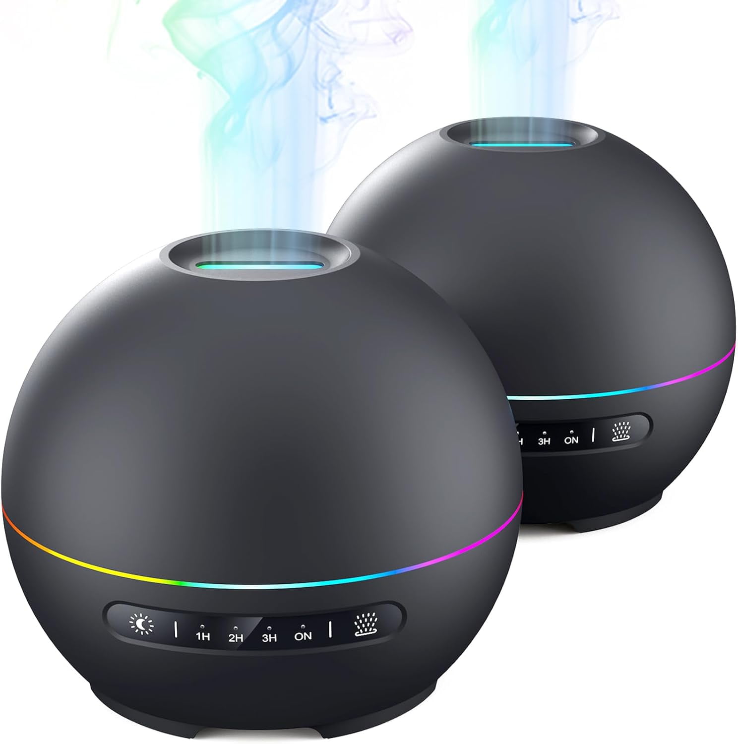 2 Pack Essential Oil Diffuser for Home - 200ml Ultrasonic Aromatherapy ...