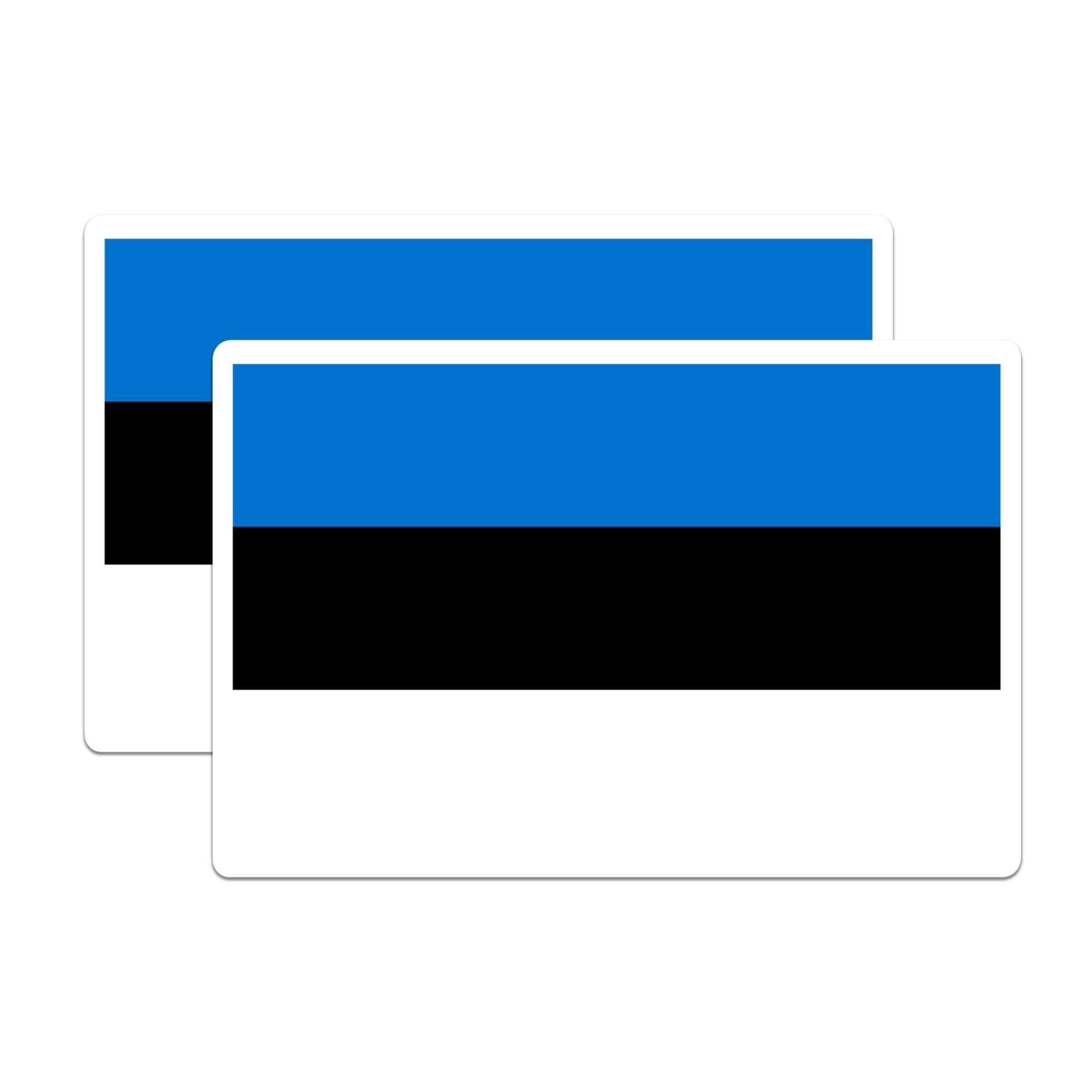(2 Pack) Estonia World Flag Stickers - Pride - 5 Inches On Longest Side ...