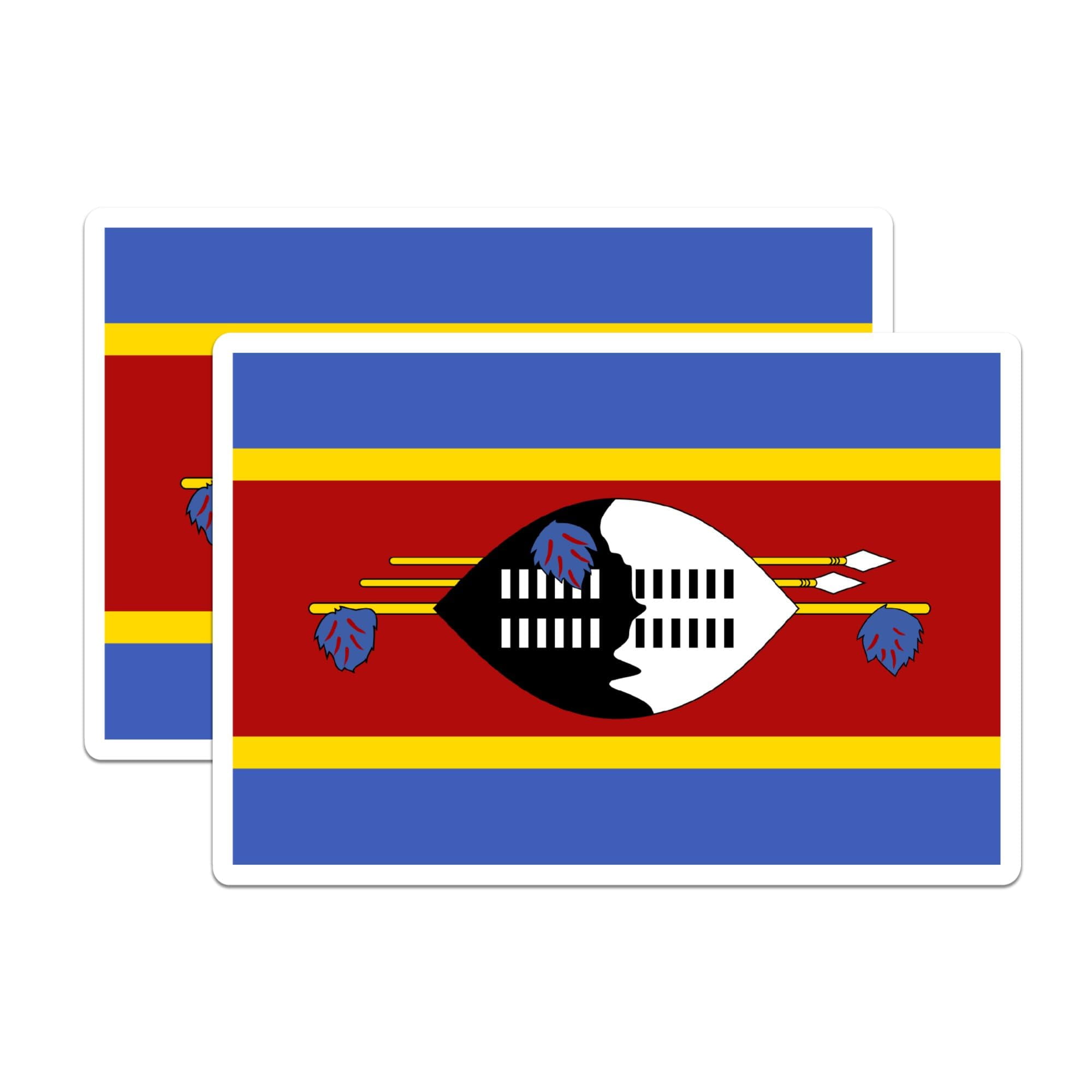 (2 Pack) Eswatini World Flag Stickers - Pride - 5 Inches On Longest ...