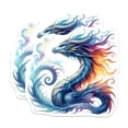 (2 Pack) Ethereal Dragon Stickers - Colorful Fantasy Mythical Creature ...