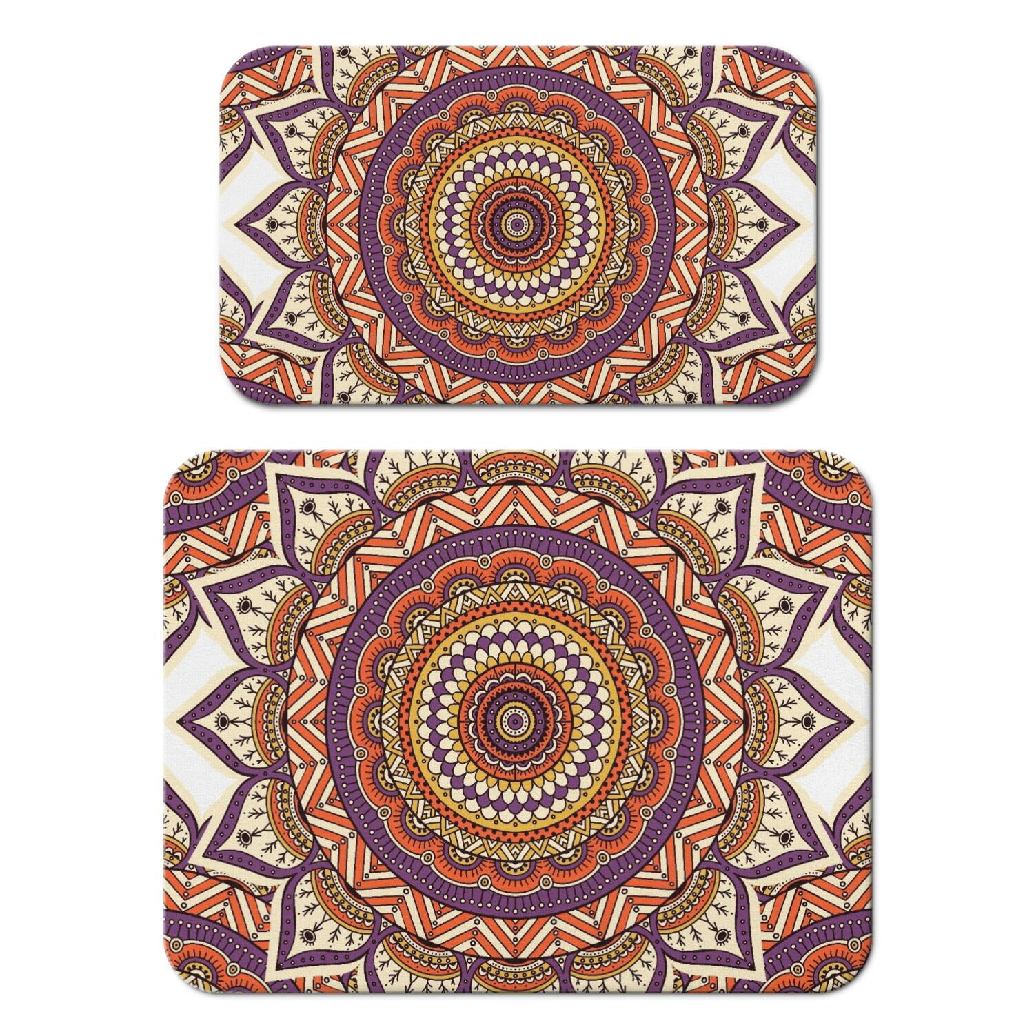 2 Pack Ethnic Inspired Symmetrical Coffee Mat Set - Mystic Ethnic ...