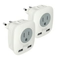 [2-Pack] European Travel Plug Adapter, FOVAL International Power ...