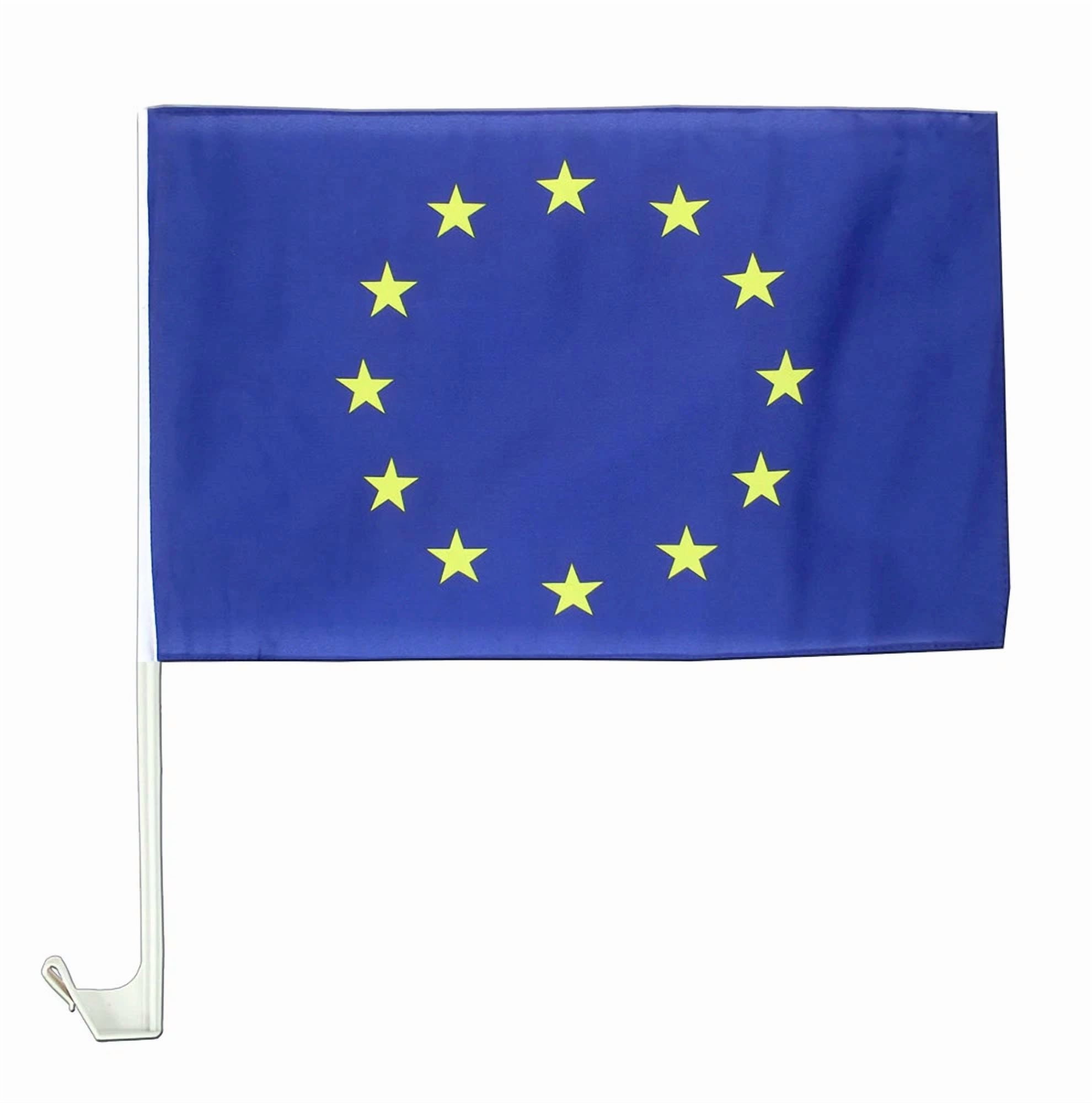 (2 Pack) European Union Country Car Window Vehicle 12X18 12"X18" Flag ...