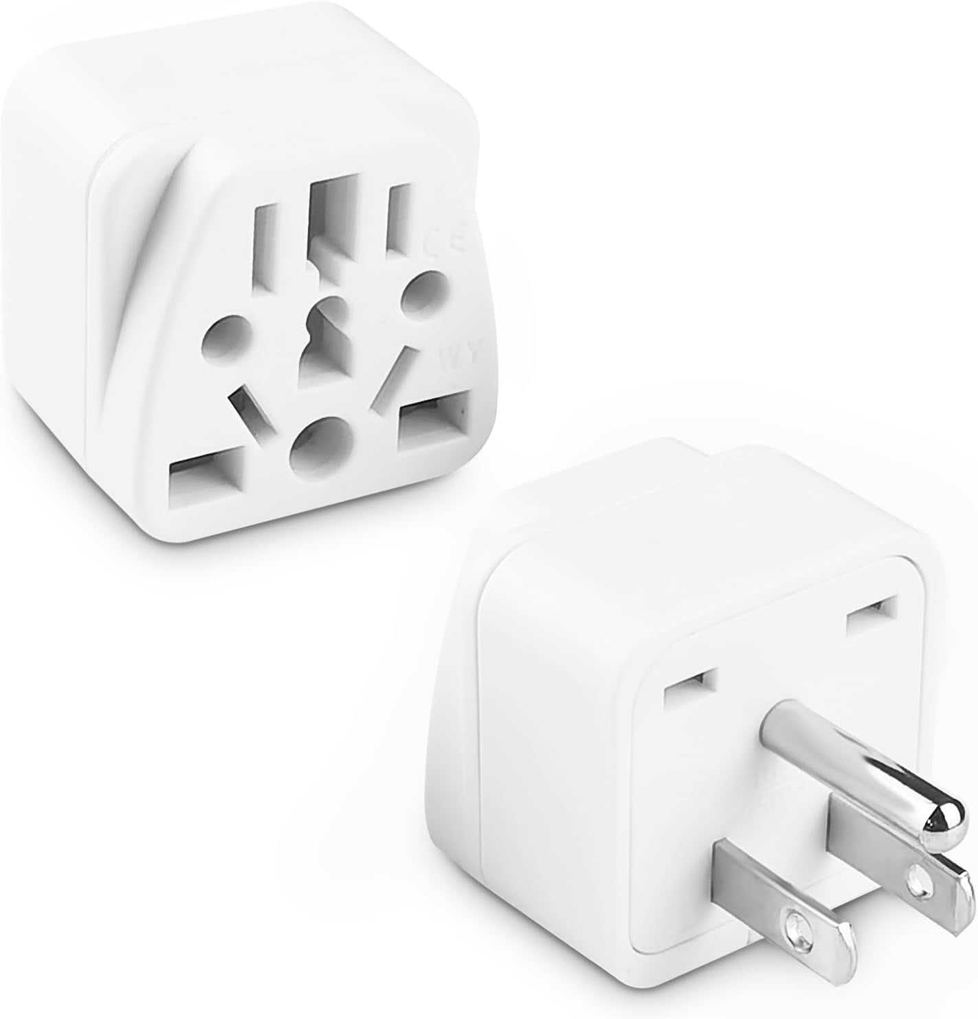 HEXINGMC 2 Pack European to US Adapter, UK to US Adapter, Universal ...